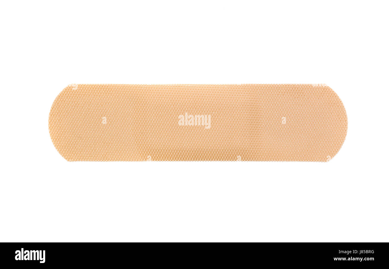 isolated closeup beige bandage protect protection means agent medicine ...