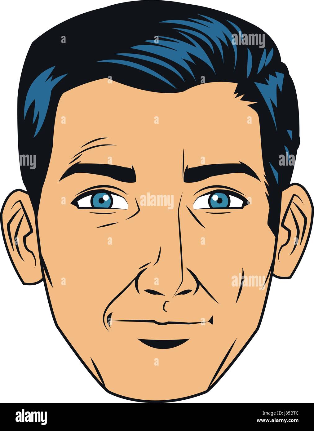 comic face man expression pop art style Stock Vector Image & Art - Alamy