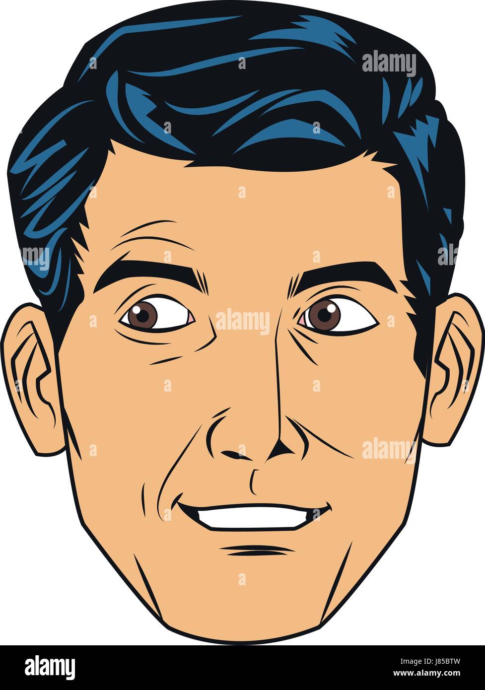 comic face man expression pop art style Stock Vector Image & Art - Alamy