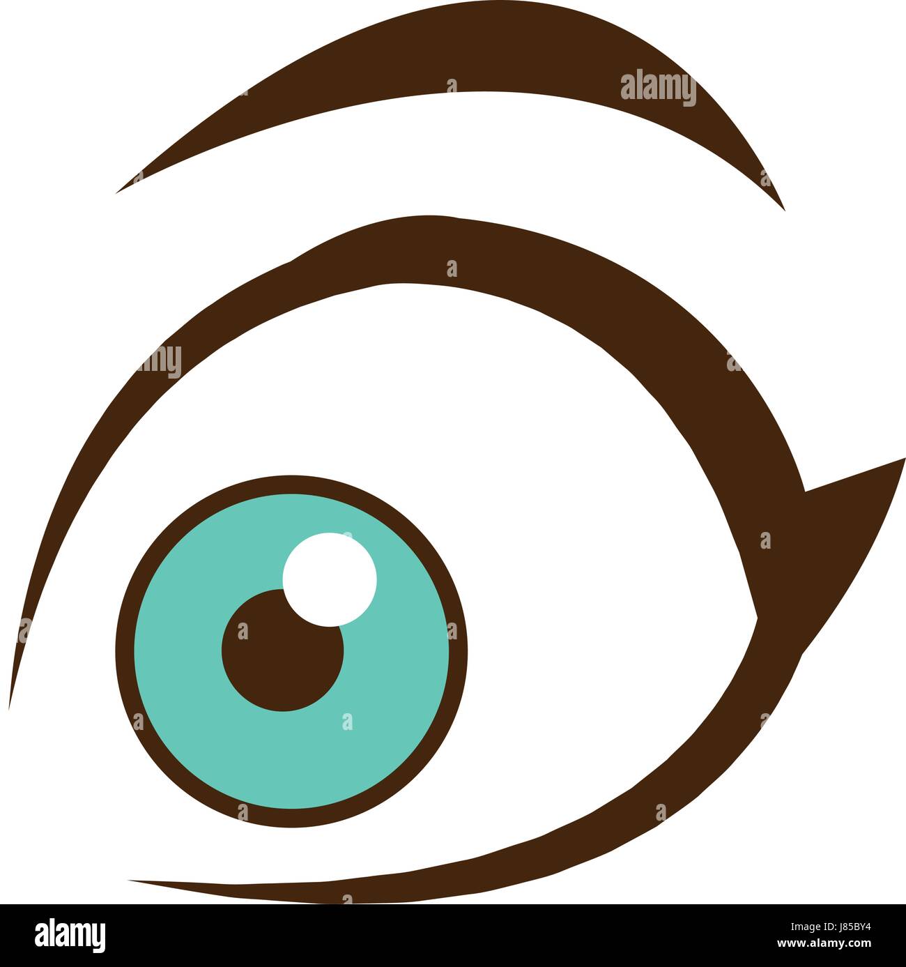 cartoon human eye look style Stock Vector Image & Art - Alamy