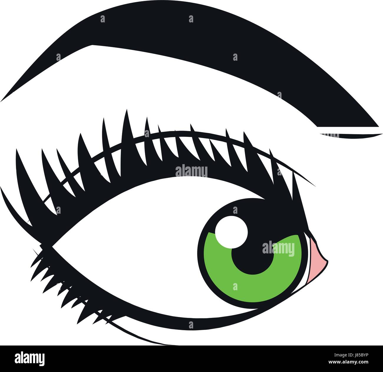 cartoon human eye look style Stock Vector Image & Art - Alamy