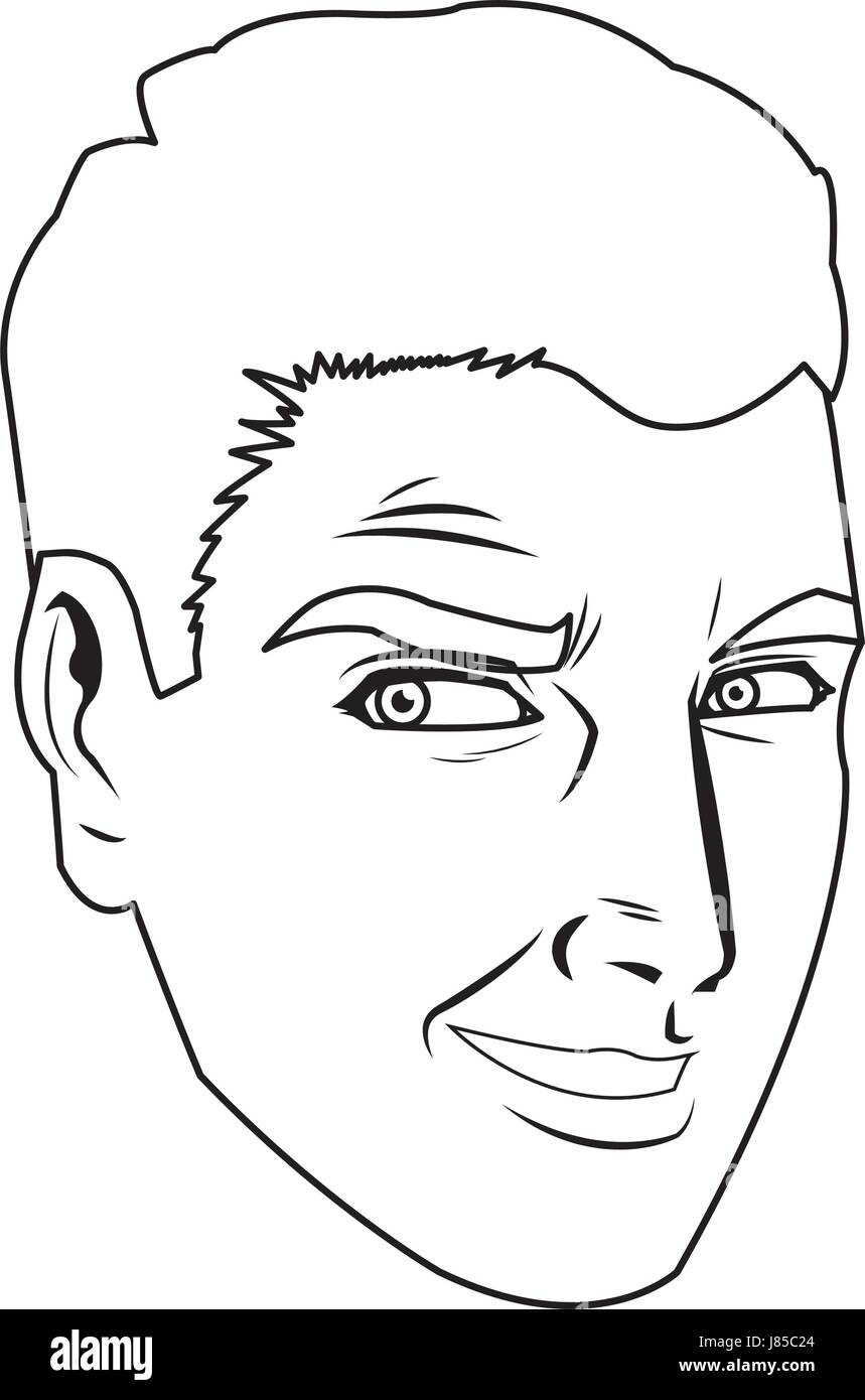 comic face man expression pop art style Stock Vector Image & Art - Alamy