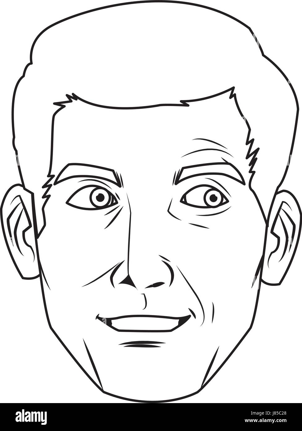 comic face man expression pop art style Stock Vector Image & Art - Alamy