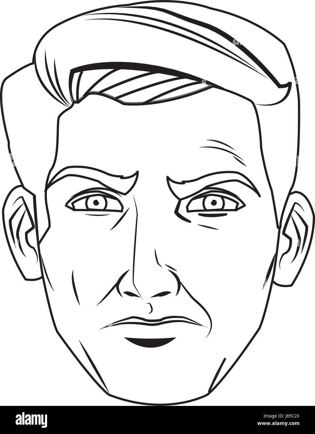 comic face man expression pop art style Stock Vector Image & Art - Alamy