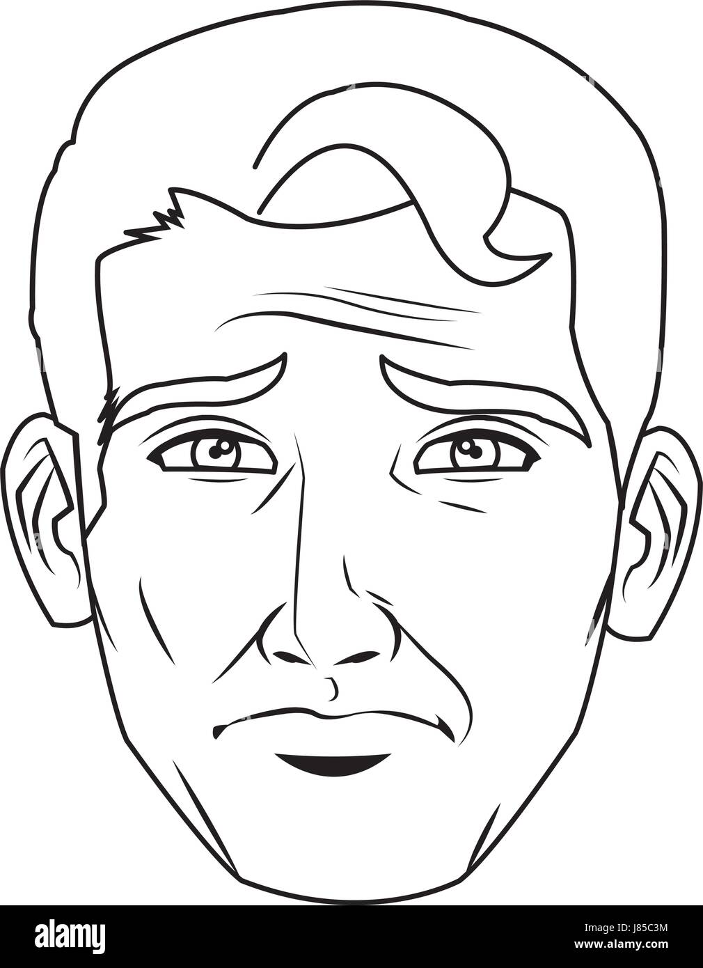 comic face man expression pop art style Stock Vector Image & Art - Alamy