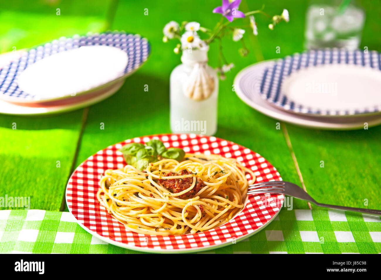 dough noodles basil italian spaghetti sauce pesto glass chalice tumbler ...