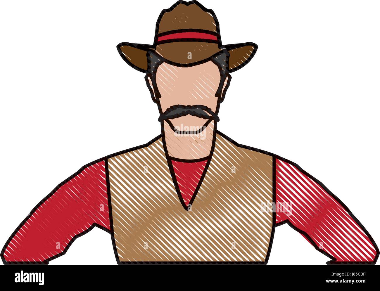 Cowboy Sketch High Resolution Stock Photography and Images - Alamy