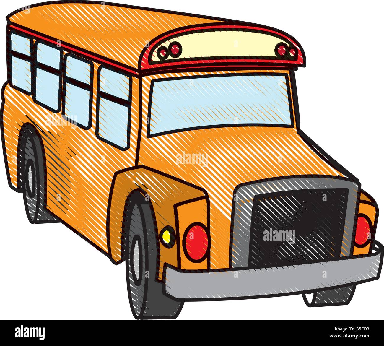 school bus transport vehicle service elementary Stock Vector Image ...