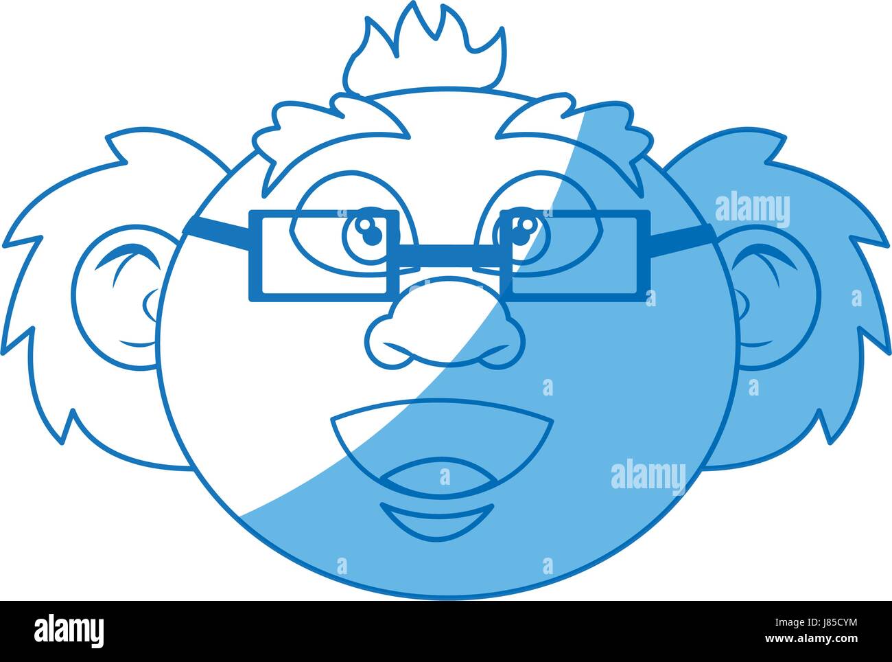 cartoon old professor man scientific with mustache bald Stock Vector ...