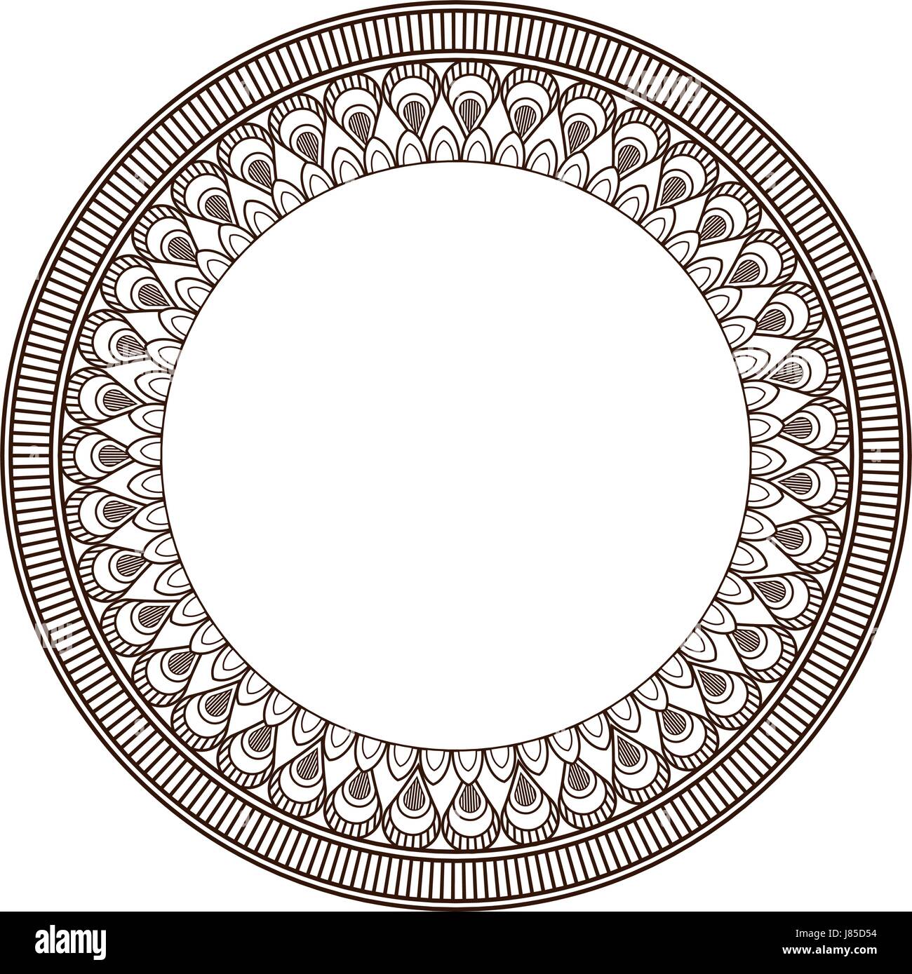 round frame and decorative vintage design element Stock Vector Image ...