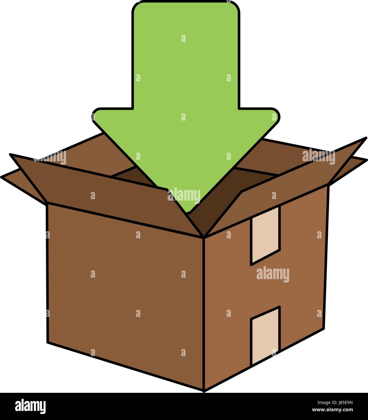 arrow box illustration Stock Vector Image & Art - Alamy