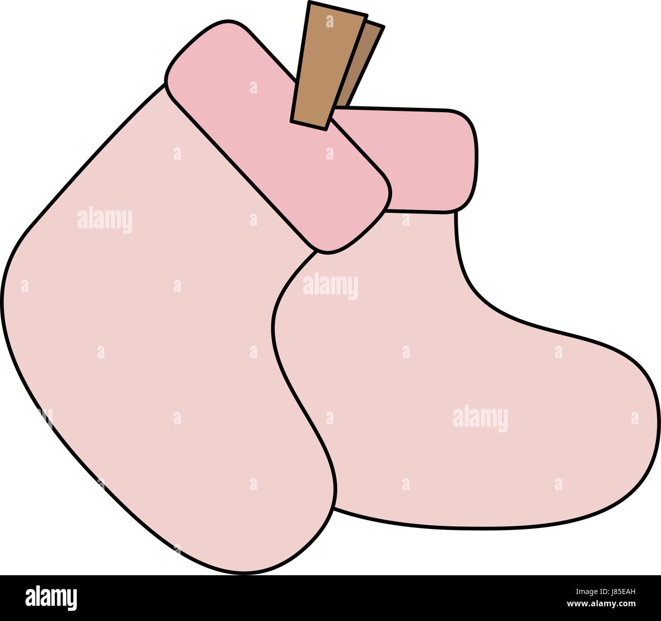 socks baby illustration Stock Vector Image & Art - Alamy