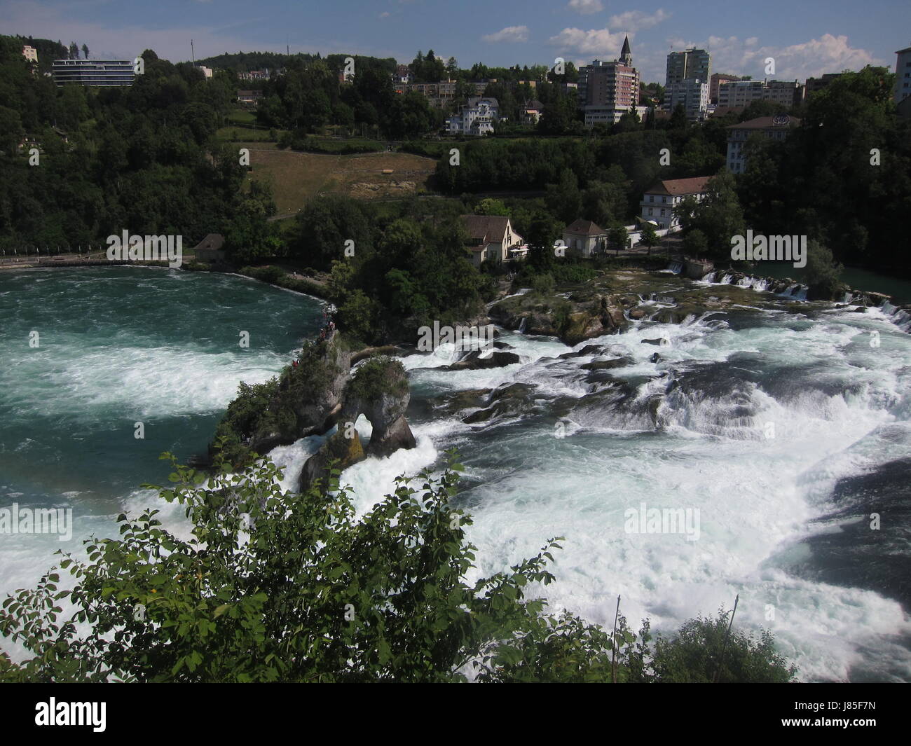 rhine switzerland waterfall river water rhine switzerland rock ...