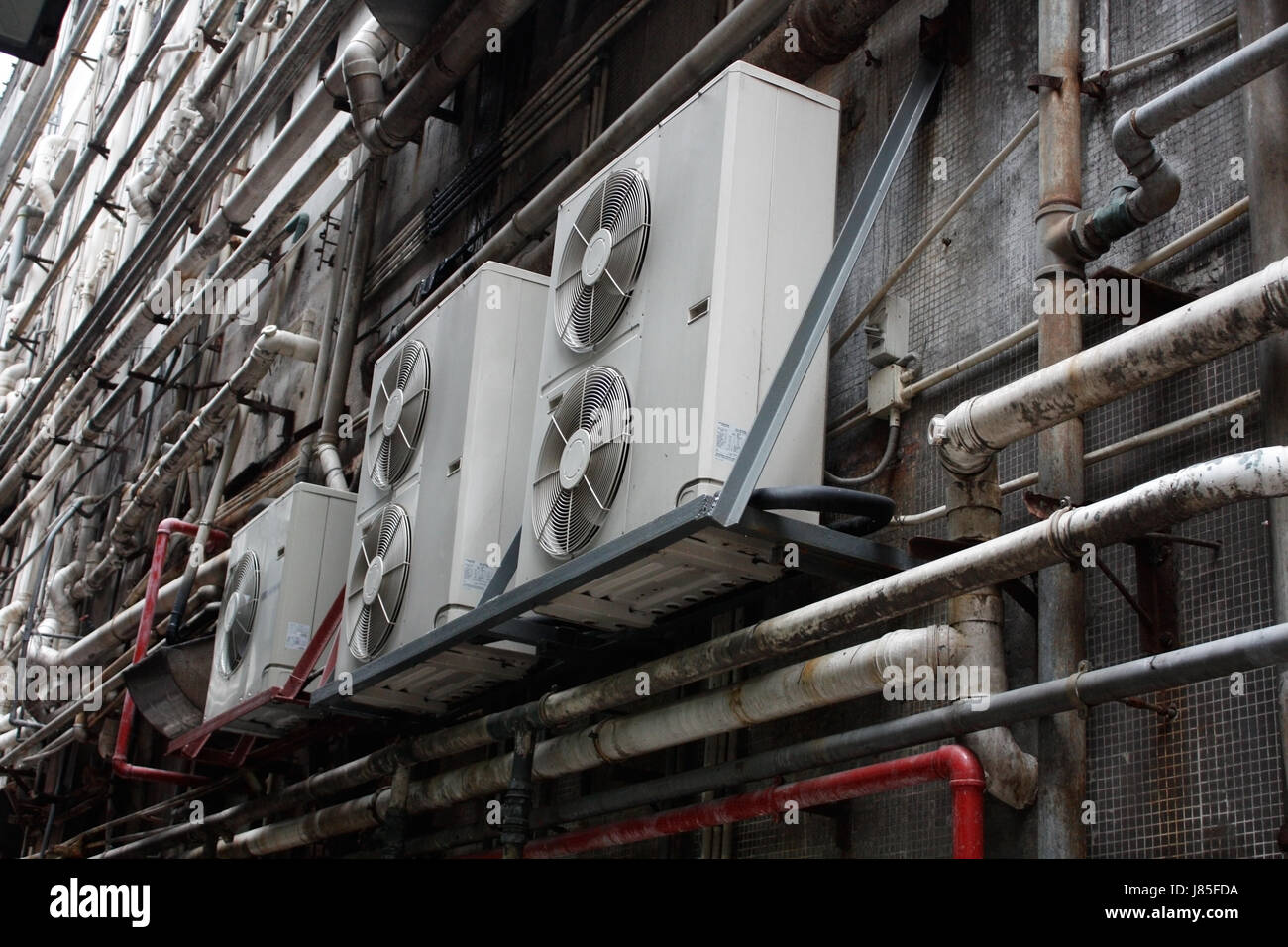 city town backyard outside cool box boxes urban exterior building Stock ...