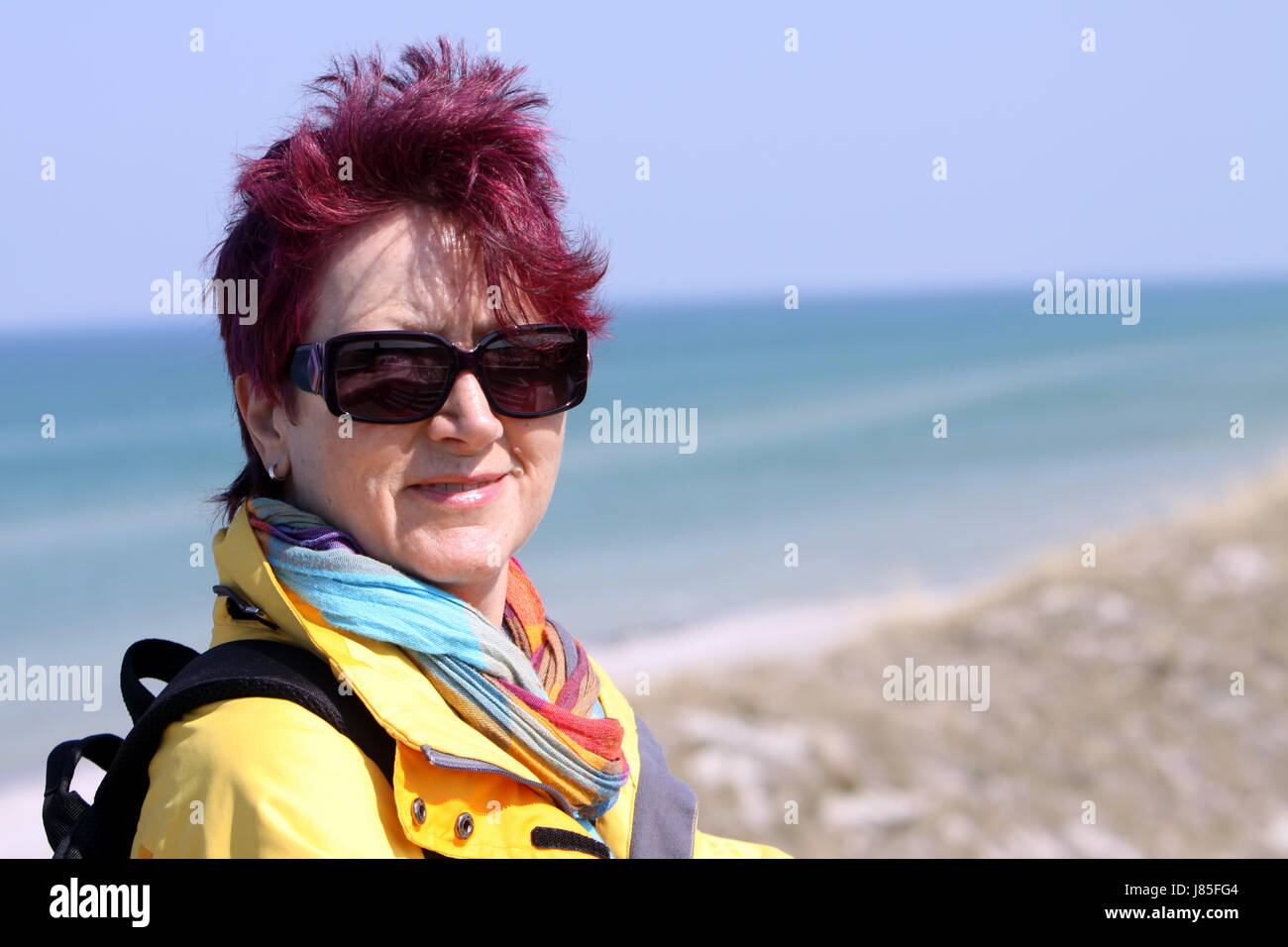 woman holiday vacation holidays vacations face portrait beach seaside ...