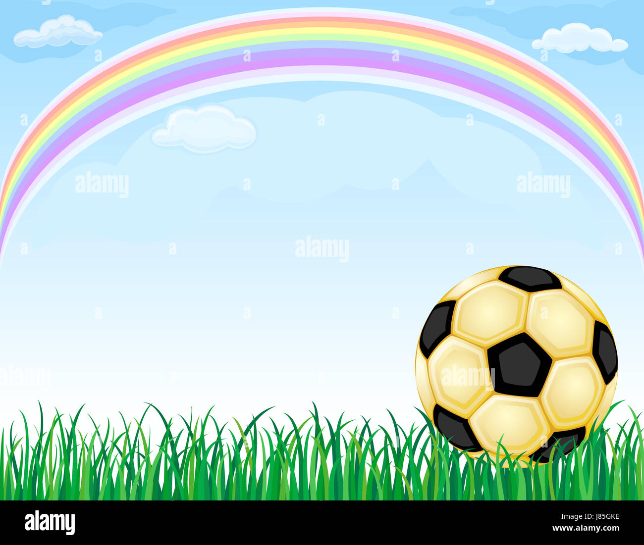 ball rainbow sport sports soccer football meadow grass lawn green gold ...
