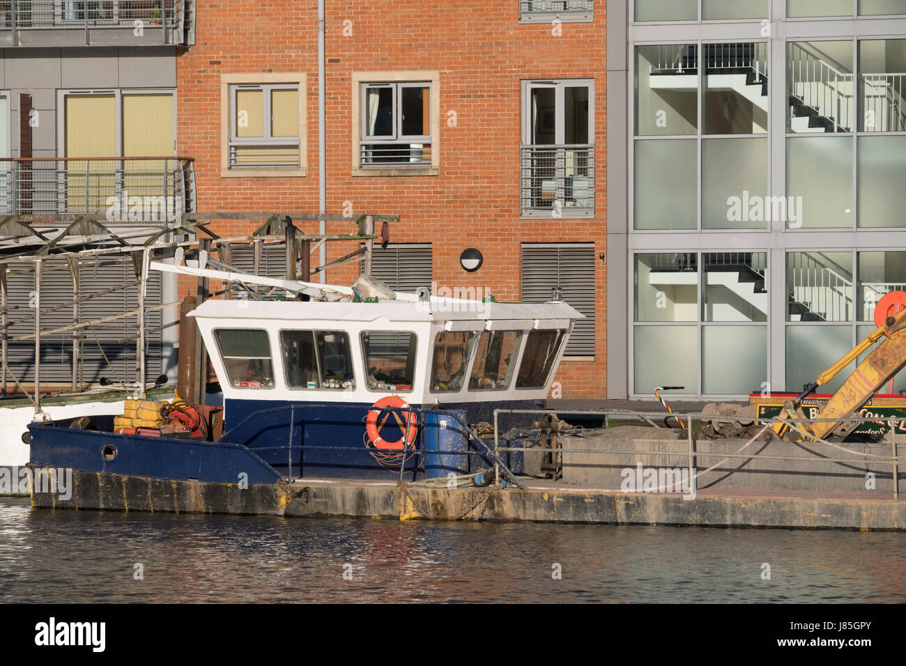 Dredger "Riparian" in Gloucester Docks Stock Photo - Alamy