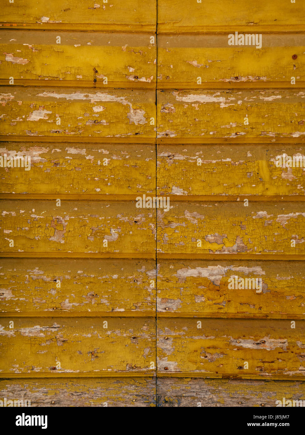 Old yellow, brown, red doors. Wood texture. Old shabby irradiated paint ...