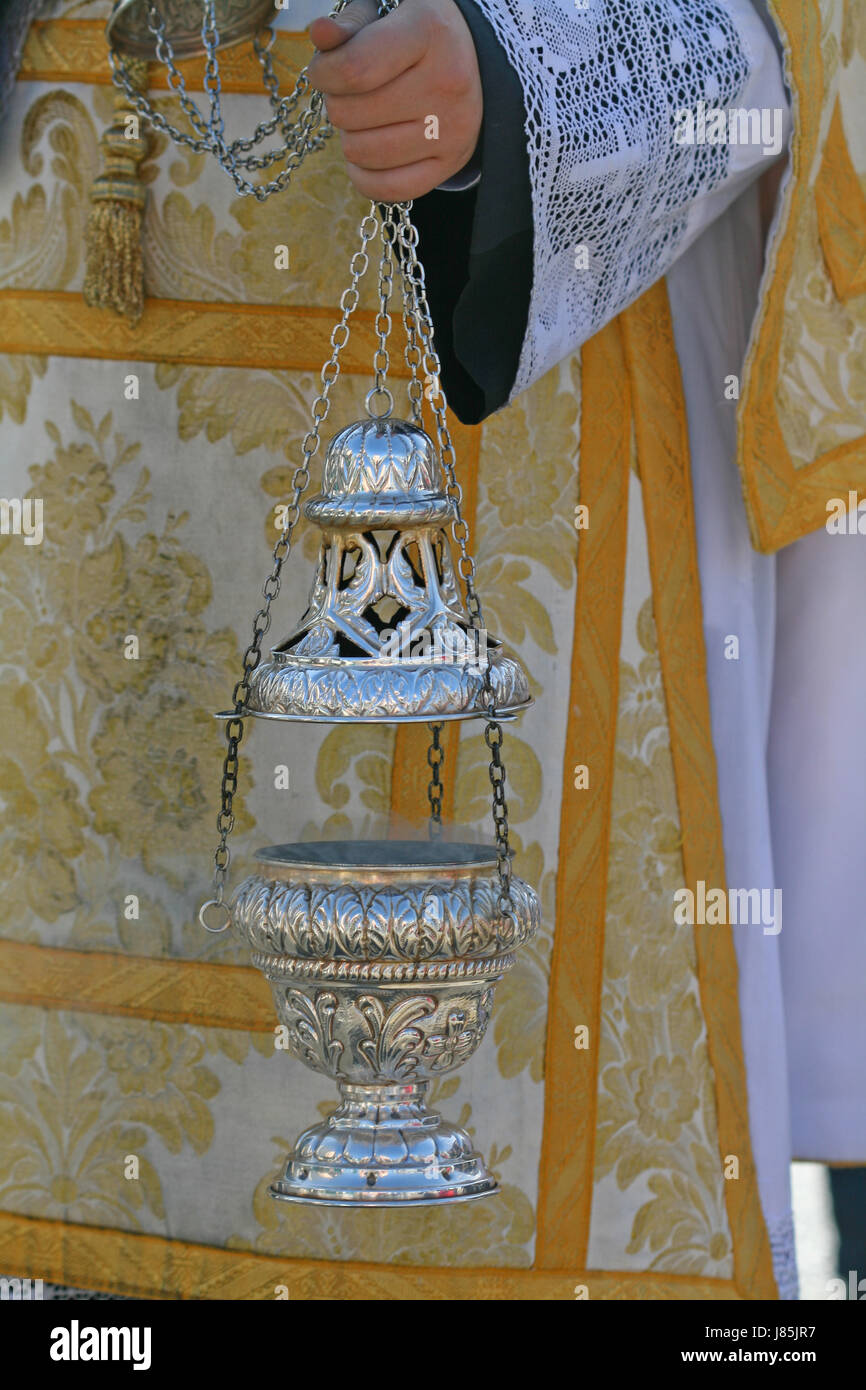 priest with incense Stock Photo - Alamy