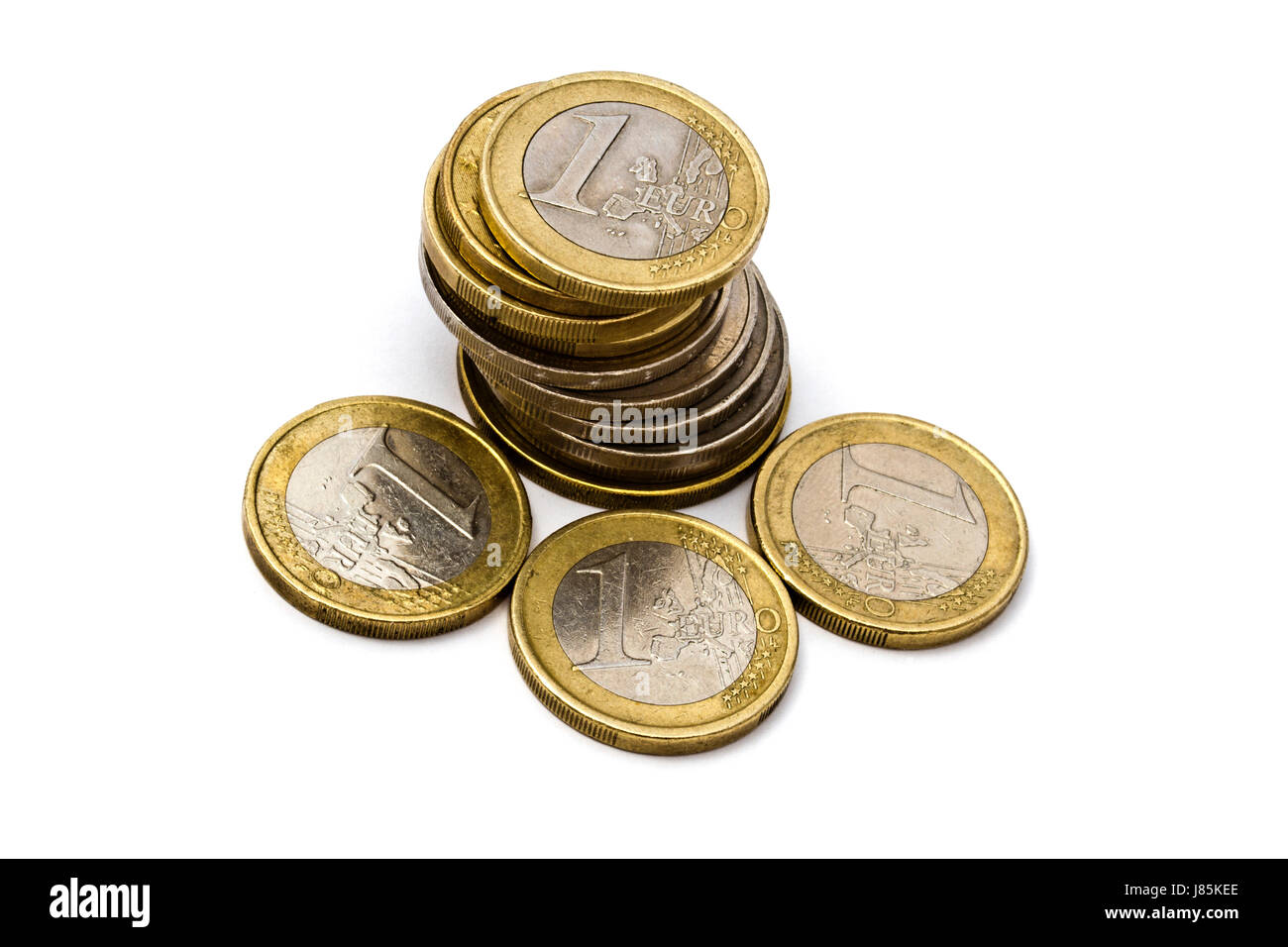 object isolated currency blank european caucasian euro coin silver ...