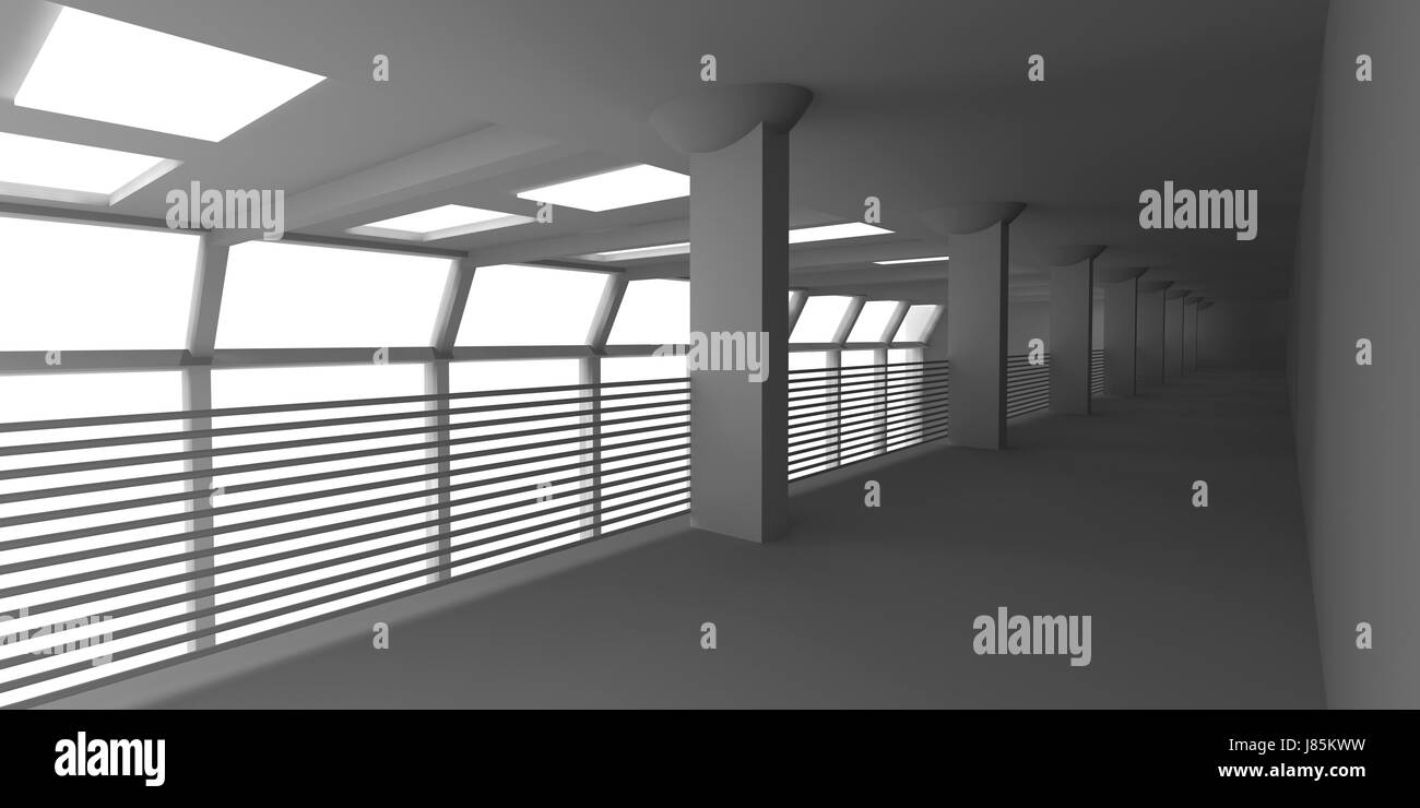 hall house building office corridor graphic modern modernity window ...