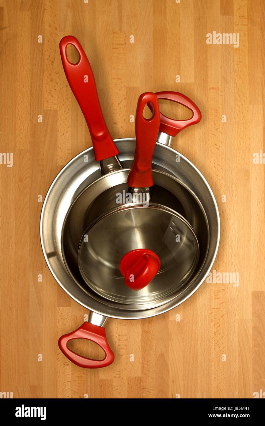 isolated wood silver steel metal kitchen cuisine boil cooks boiling ...