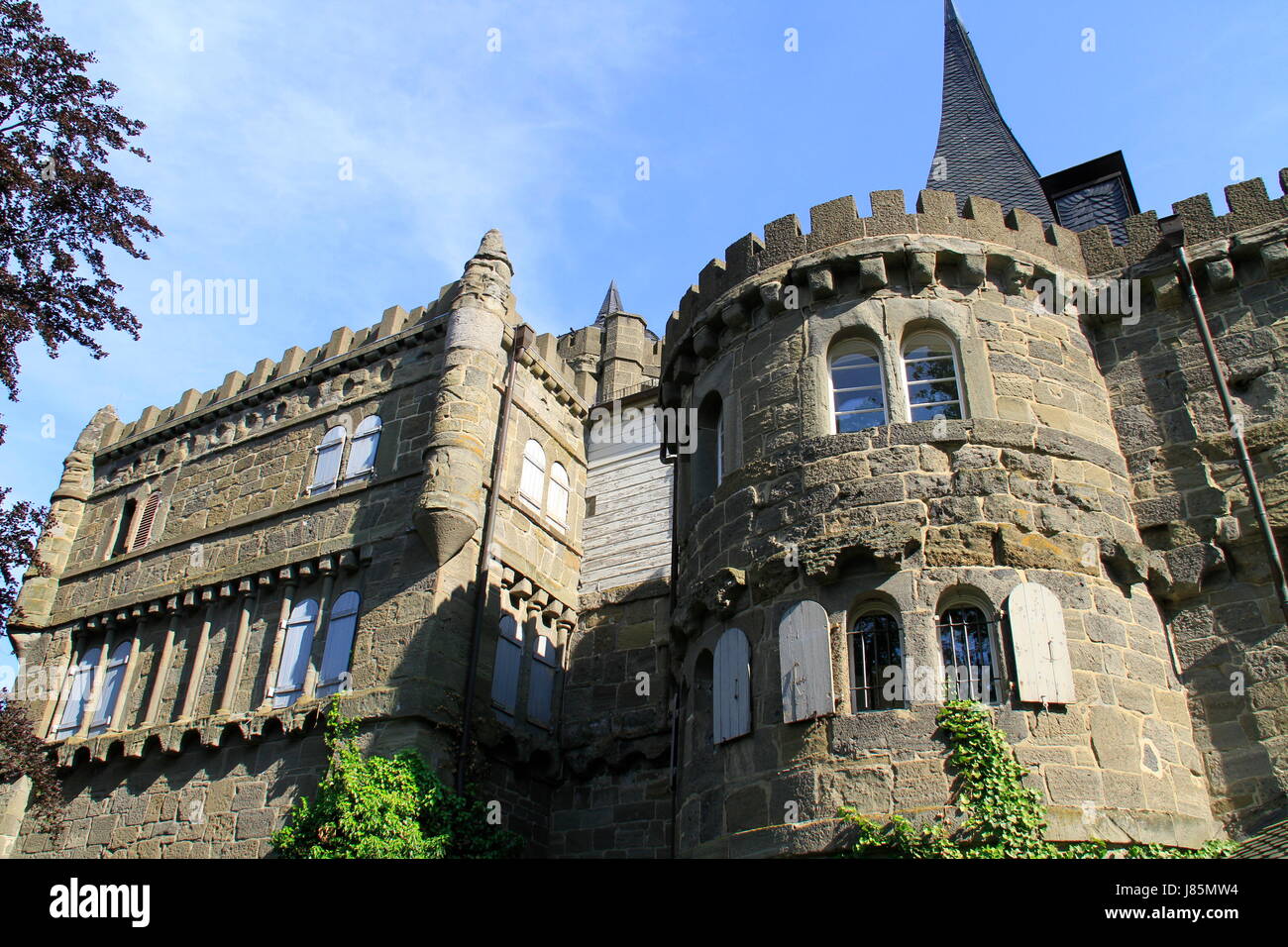 hesse chateau castle tower historical monument stone tourism baroque ...