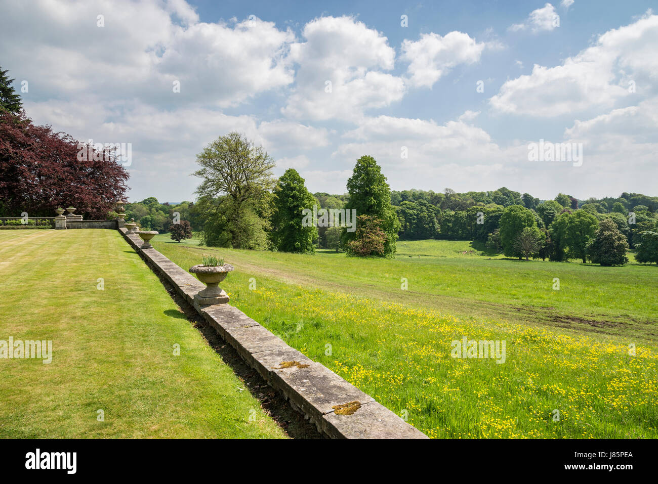 Thornbridge hall gardens near Great Longstone, Derbyshire, England ...