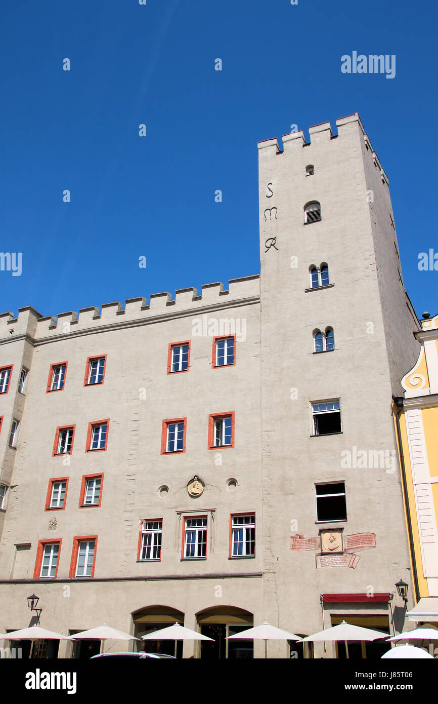 historical ratisbon blue house building historical europe bavaria ...