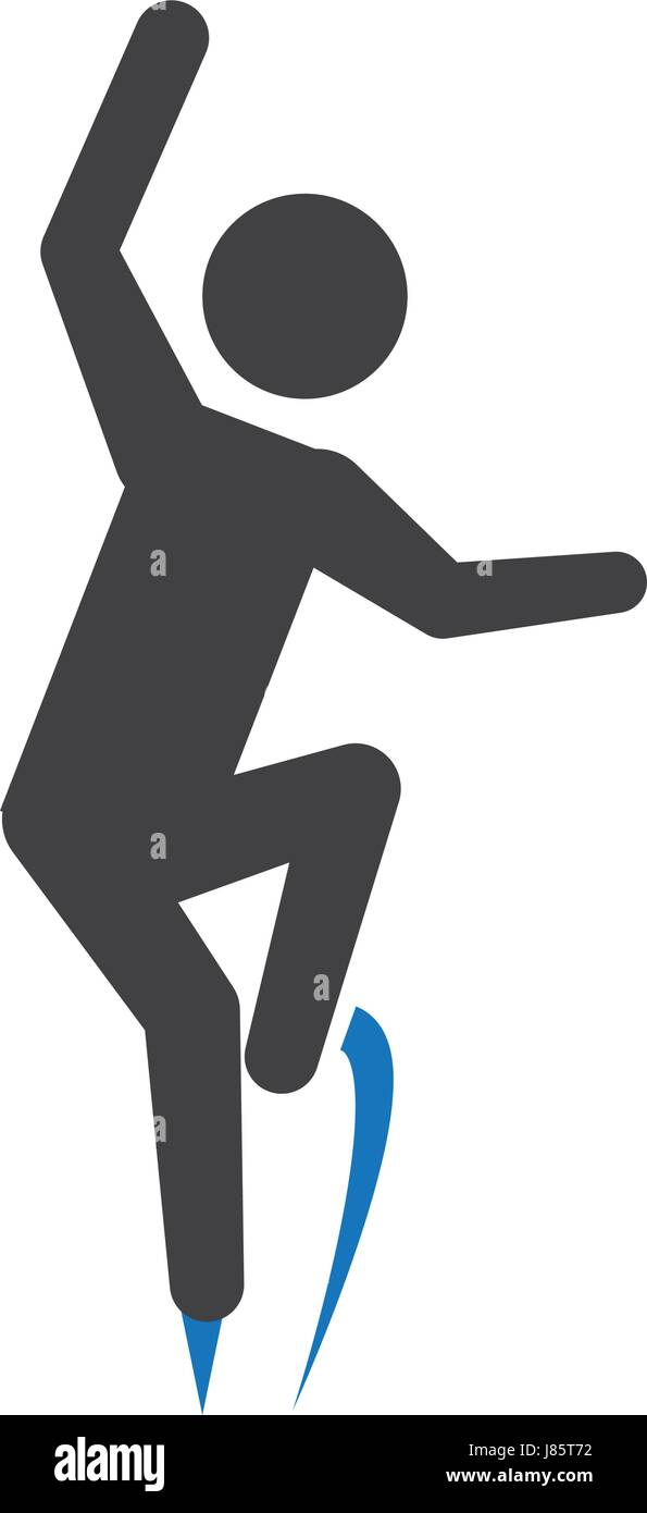 pictogram man jumping up concept Stock Vector Image & Art - Alamy