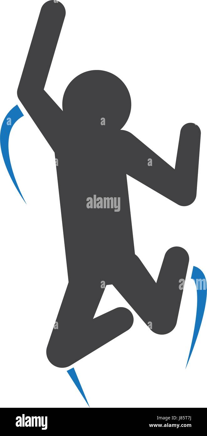 pictogram man jumping up concept Stock Vector Image & Art - Alamy