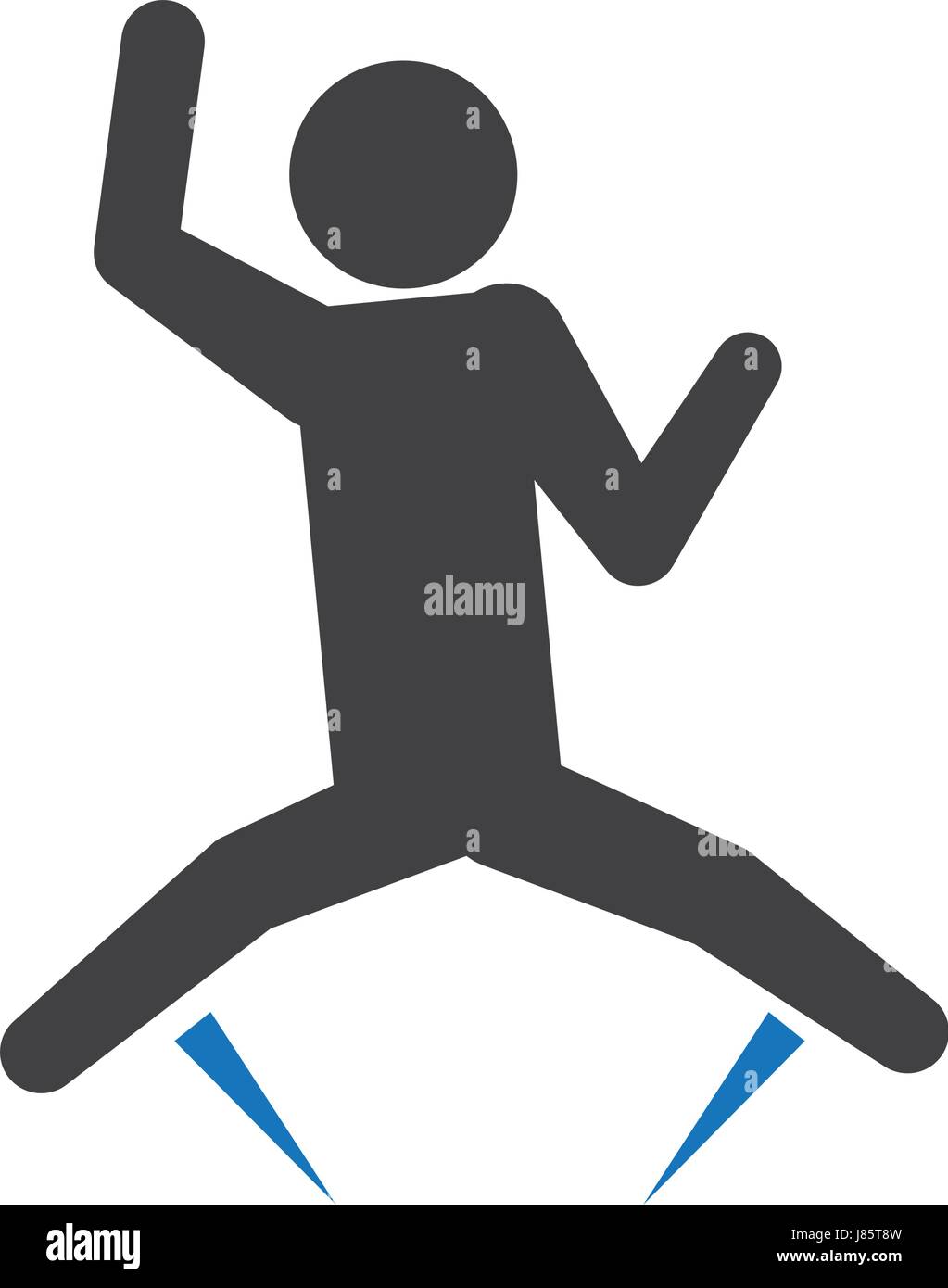 pictogram man jumping up concept Stock Vector Image & Art - Alamy