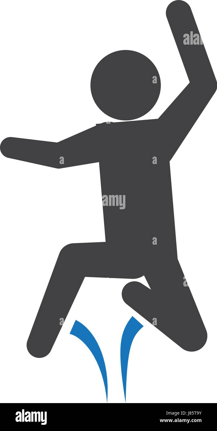 pictogram man jumping up concept Stock Vector Image & Art - Alamy