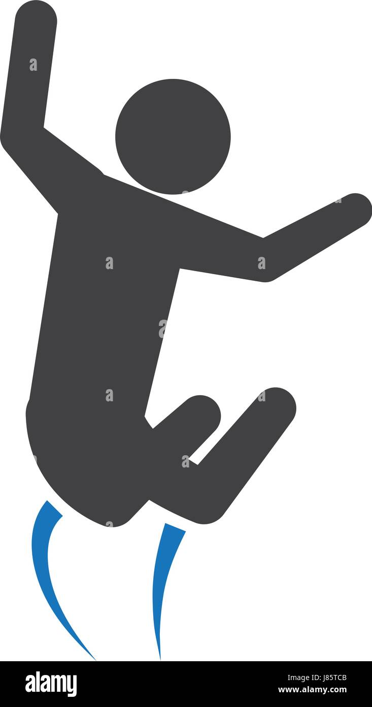 pictogram man jumping up concept Stock Vector Image & Art - Alamy