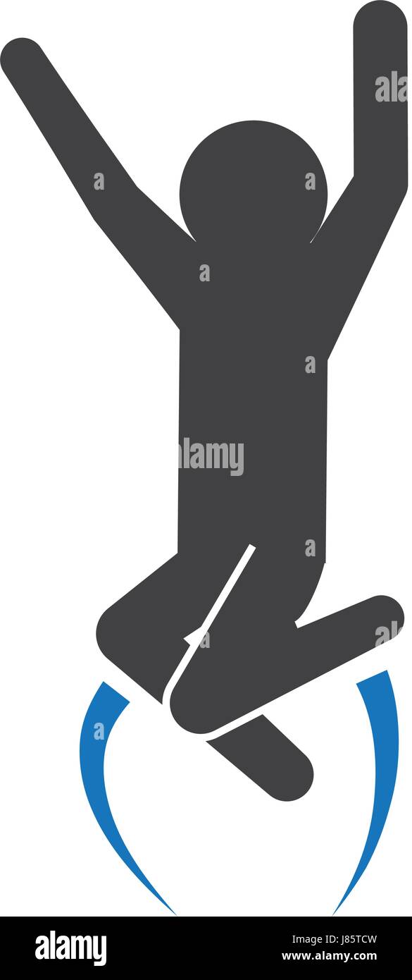 pictogram man jumping up concept Stock Vector Image & Art - Alamy