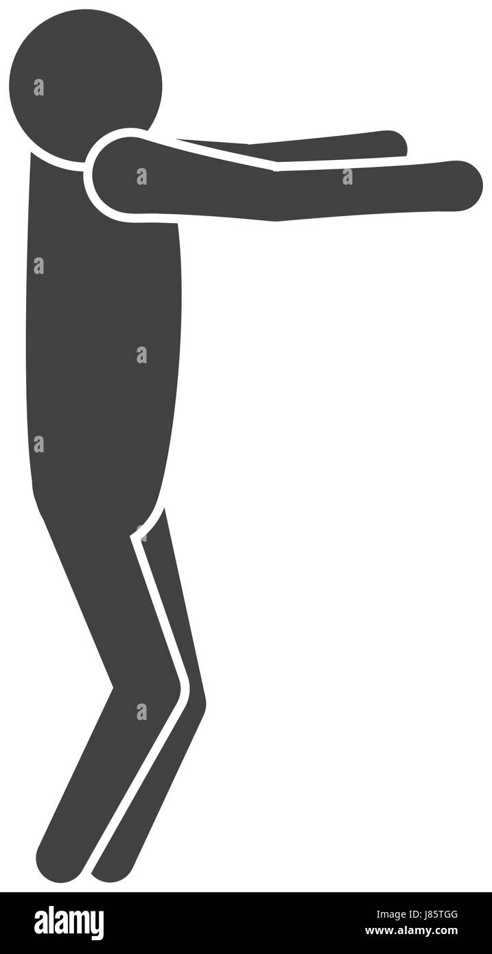 pictogram man silhouette doing exercise Stock Vector Image & Art - Alamy