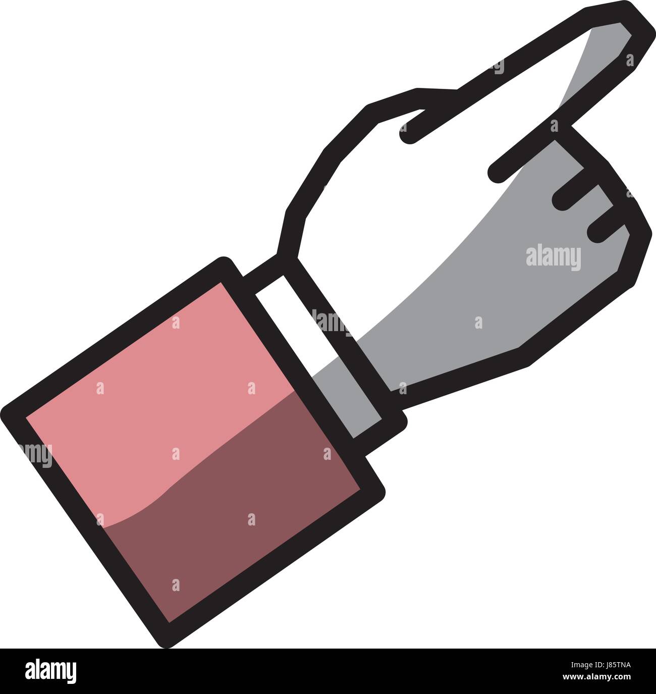 Line businessman hand palm Cut Out Stock Images & Pictures - Alamy