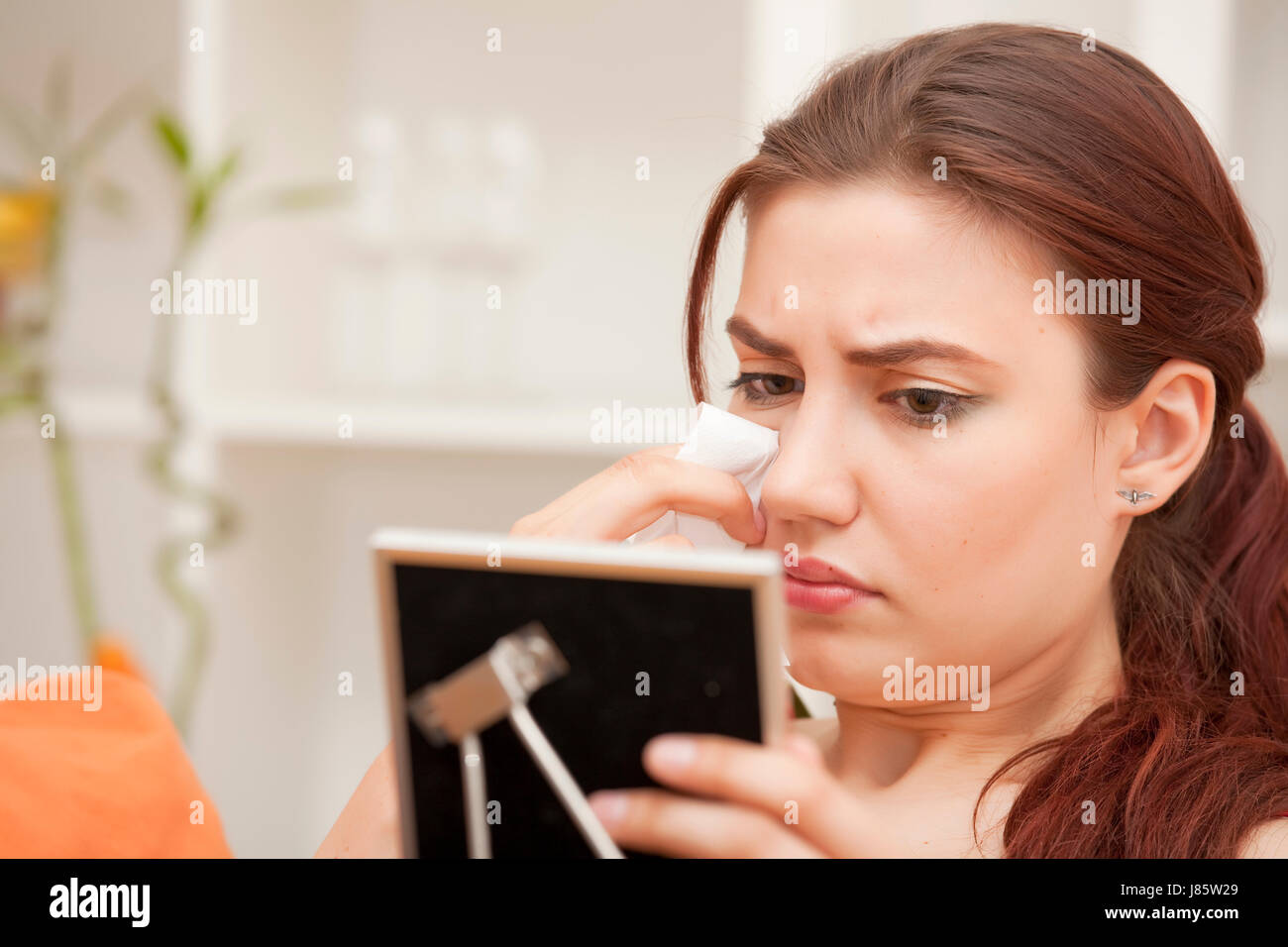 woman face portrait longing sadness frustrated unhappy frame framework ...