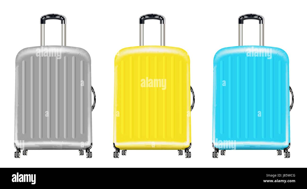 Luggage realistic travel suitcase Stock Vector Images - Alamy