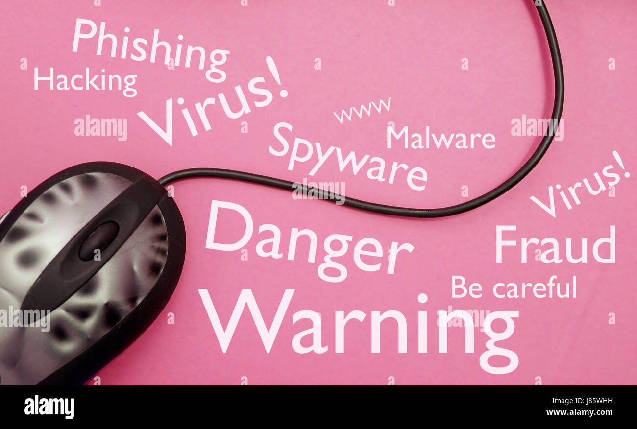 Laptop file warning virus danger hi-res stock photography and images ...
