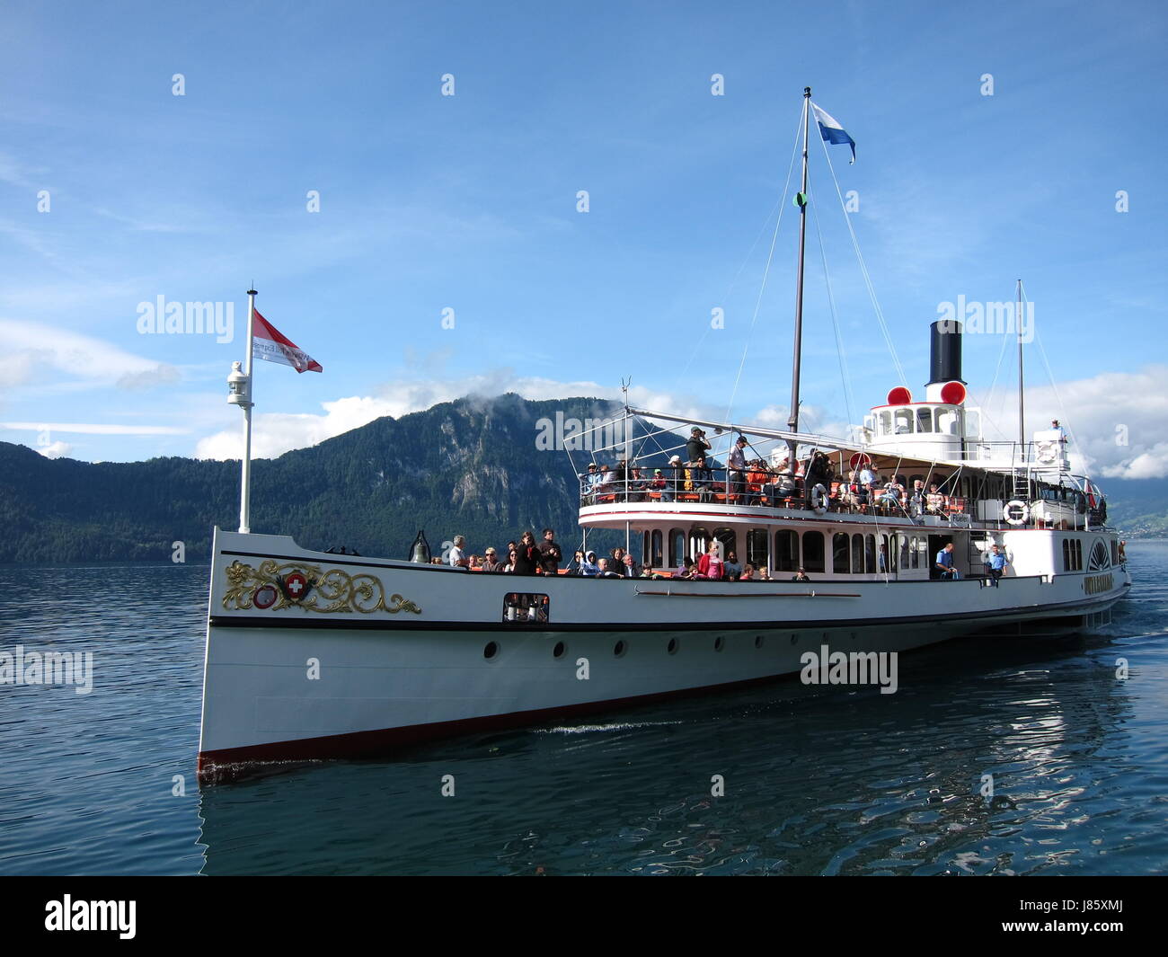 navigation switzerland steamboat salt water sea ocean water mountain ...