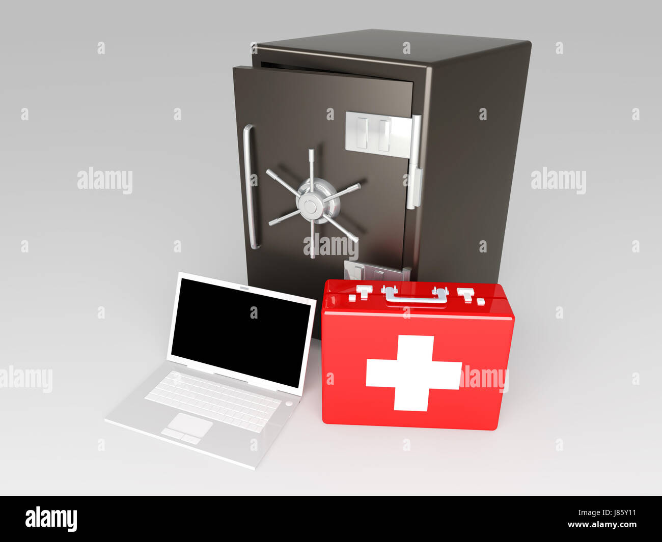 doctor physician medic medical practicioner lock laptop notebook ...