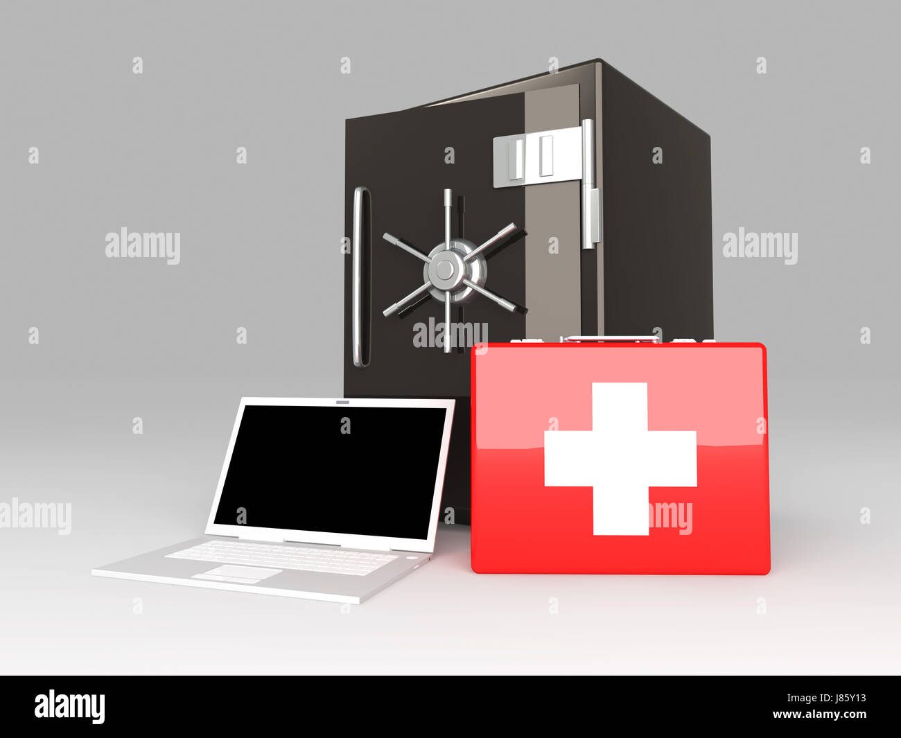 doctor physician medic medical practicioner lock laptop notebook ...