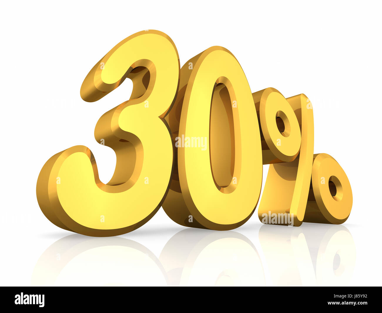 thirty number percent percentage cartoon gold calculation isolated ...