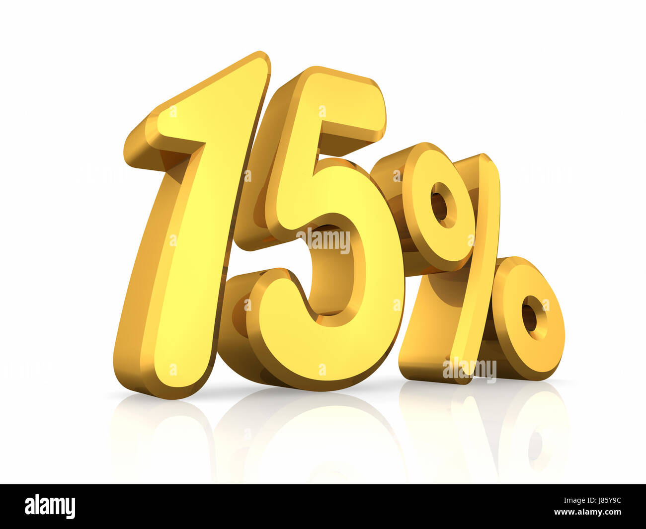 number percent percentage cartoon fifteen gold calculation isolated ...