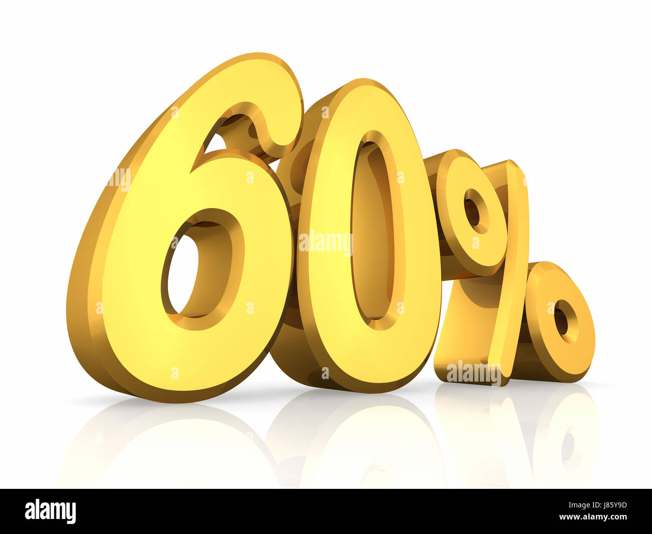 number percent percentage cartoon sixty gold calculation isolated stock ...