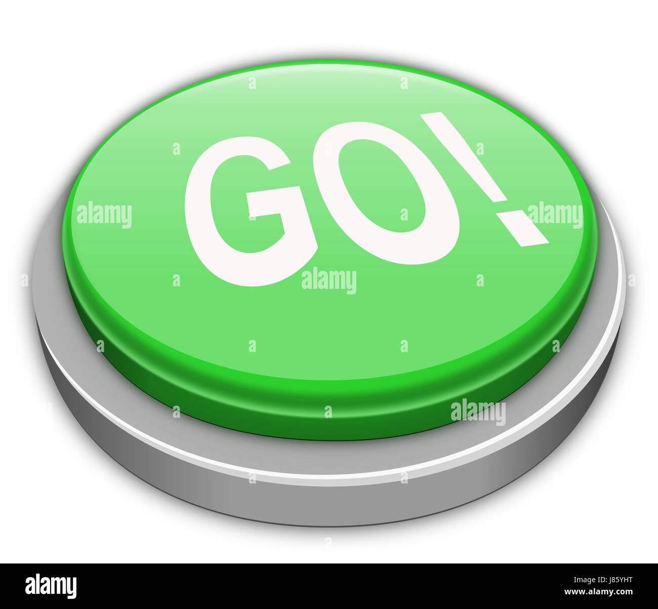 go green button in 3d style isolated on white Stock Photo - Alamy