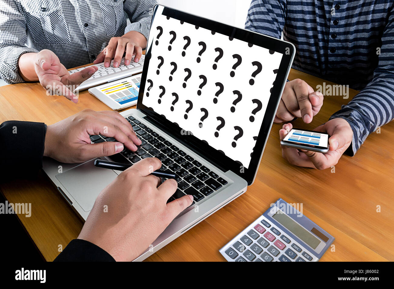 ANY Raised Marks Frequently Asked Questions Solution Stock Photo - Alamy