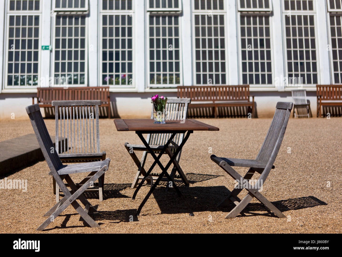 Table bench veranda tables hi-res stock photography and images - Alamy