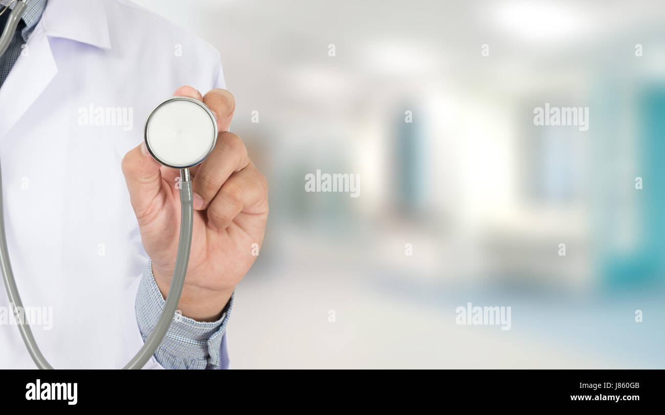 Doctor with stethoscope. doctor hard working. man doctor concept in ...